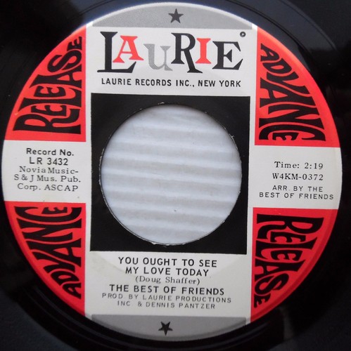 BEST OF FRIENDS you ought to see my love today 1968 SUNSHINE POP promo ...