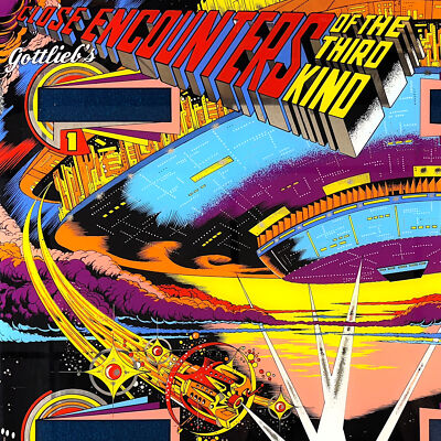 Gottlieb Close Encounters of the 3rd Kind Pinball Machine Backglass ...