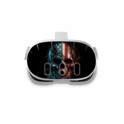 American Skull Skin Decal Compatible with Meta Quest 3 Headset ...