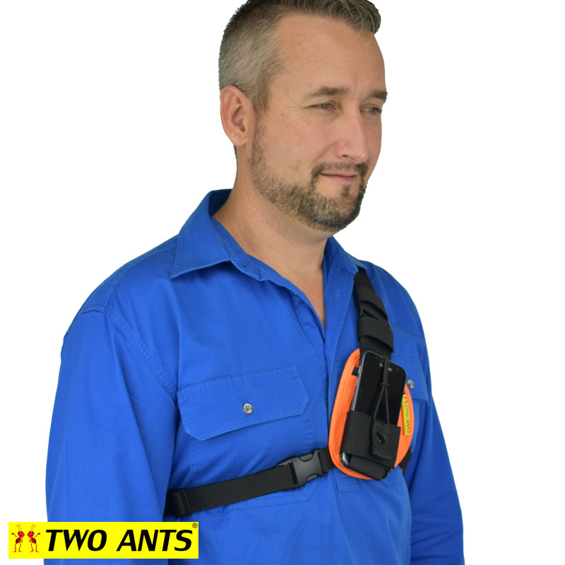 Radio Holster Chest Harness UHF - Left - Orange - Two Ants Worker ...