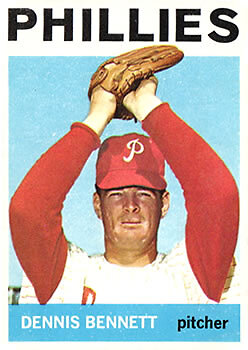 1964 Topps #396 Dennis Bennett Scan of the card you'll receive ...