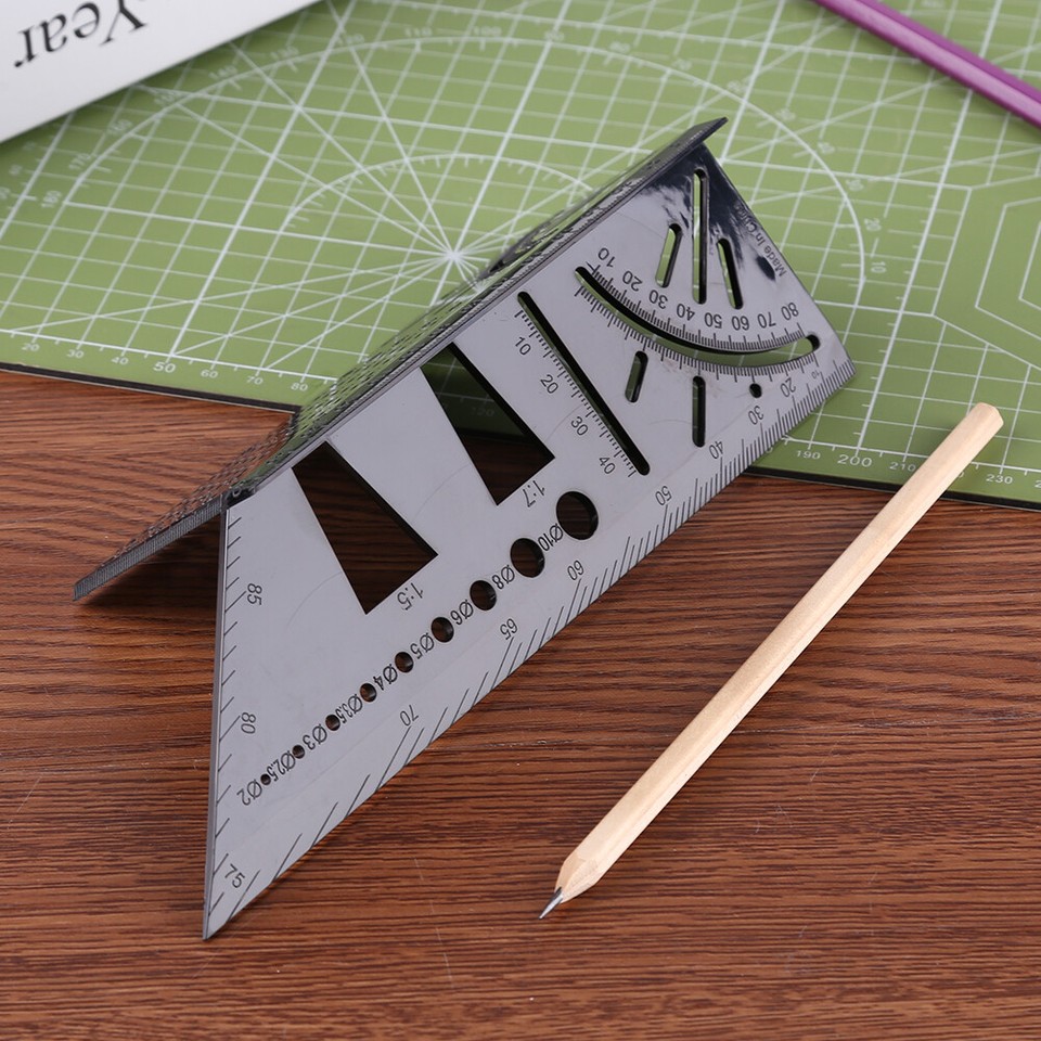 ~ Woodworking Scribe Ruler 3D Mitre Angle Measuring Gauge with Pen ...