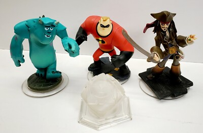 Disney Infinity Figures 1.0 Lot Captain Jack Sparrow Mr Incredible ...