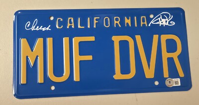 Cheech Marin Tommy Chong Signed MUF DVR License Plate Up in Smoke ...