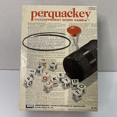 Vintage "Perquackey" Dice Game by Lakeside - 1970 Edition *Collectible ...