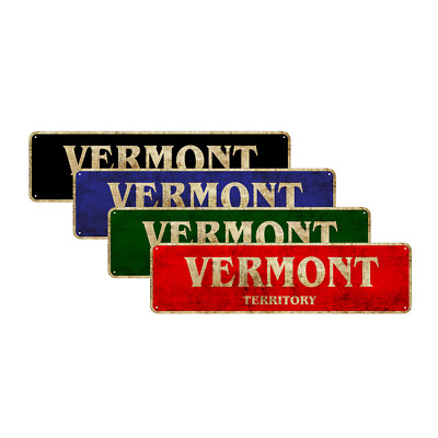 Vermont Territory Vintage Sign For Man Cave Bar US State Décor Aluminum ...