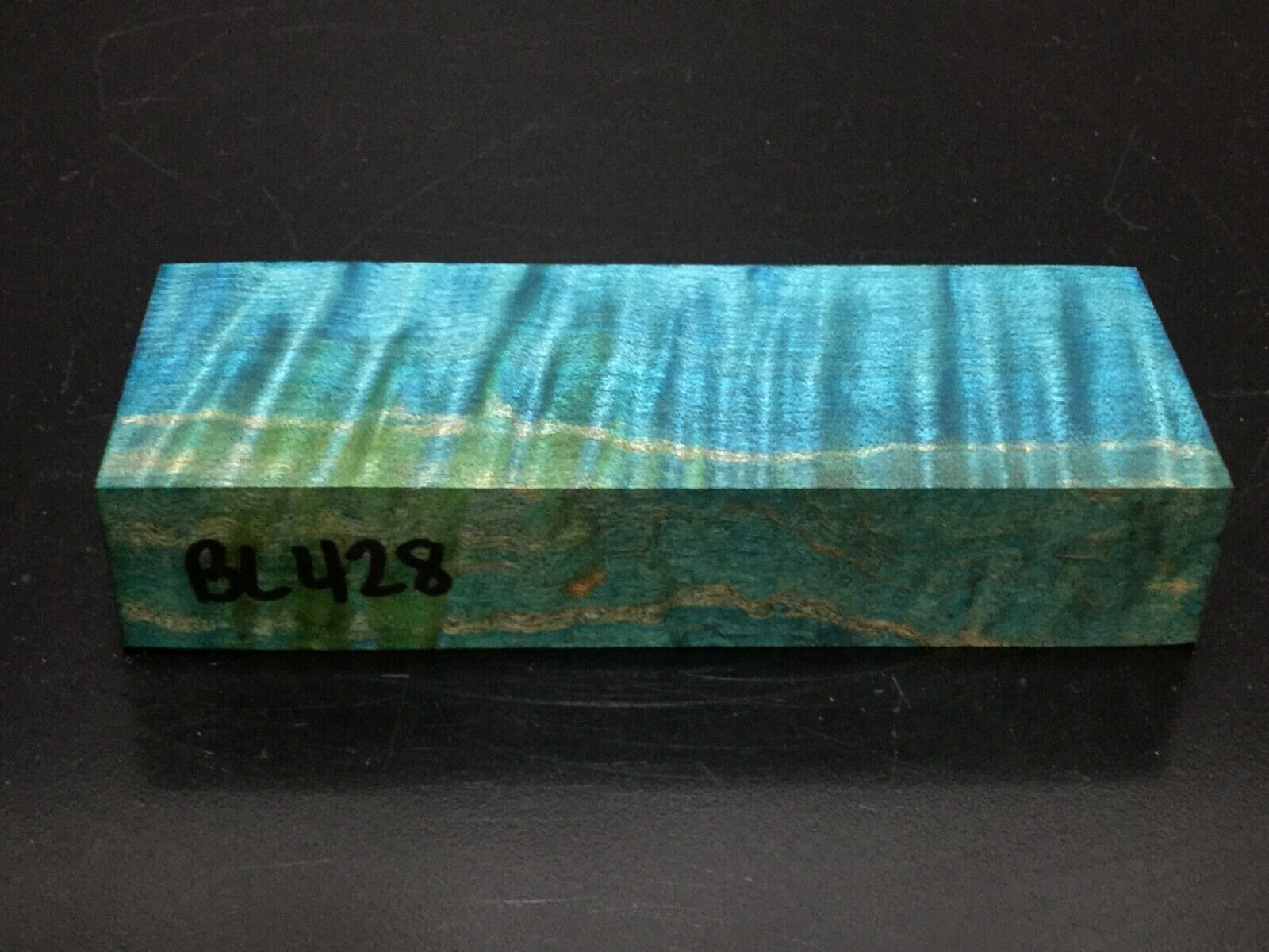 BL428 STABILIZED Dyed Curly Maple Knife Block Blank Pistol Grip Wood | eBay