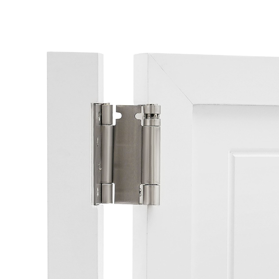 White Wood Swinging Door Wall-mounted Double Half Cafe Doors Saloon Bar ...