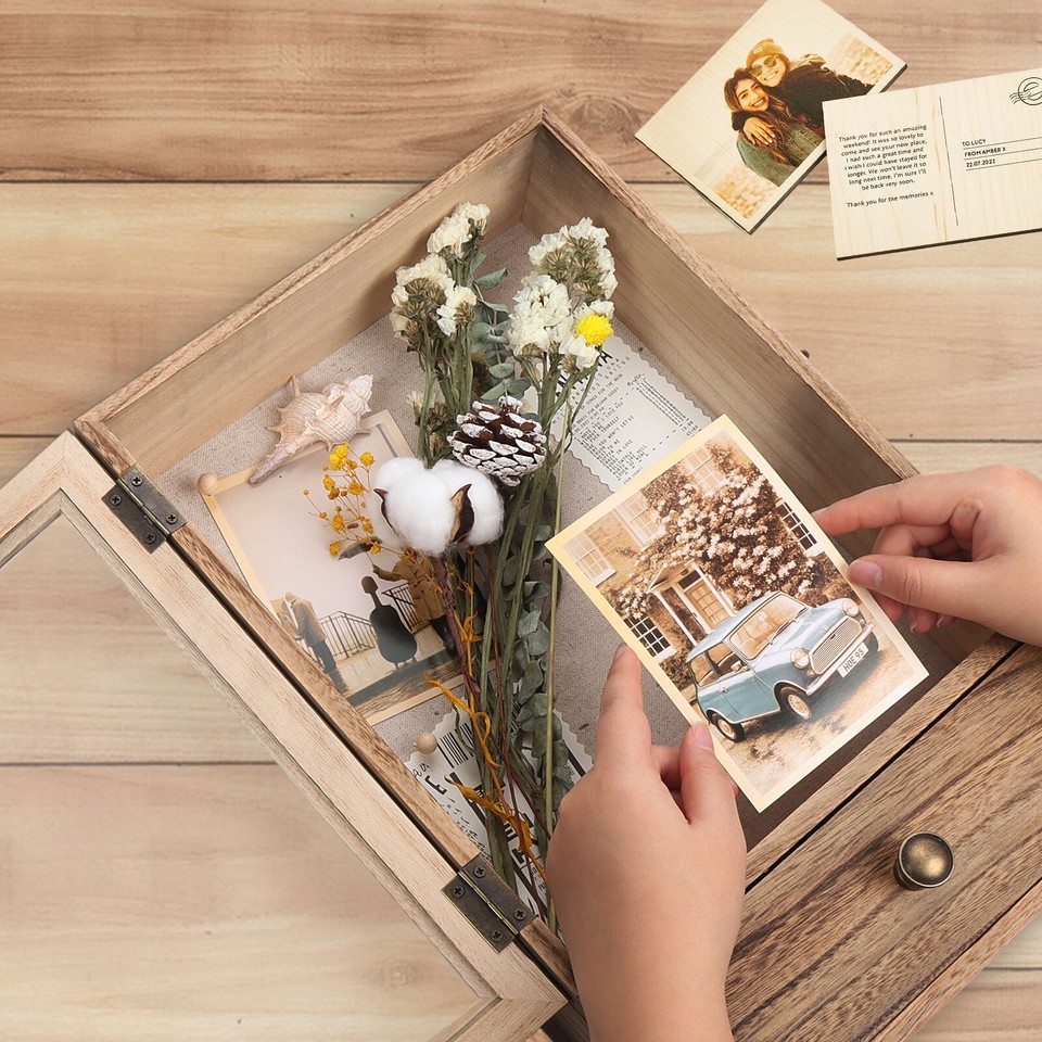 Shadow Box Display Case Large 11x16 Shadow Box Picture Frame W/ Drawer ...