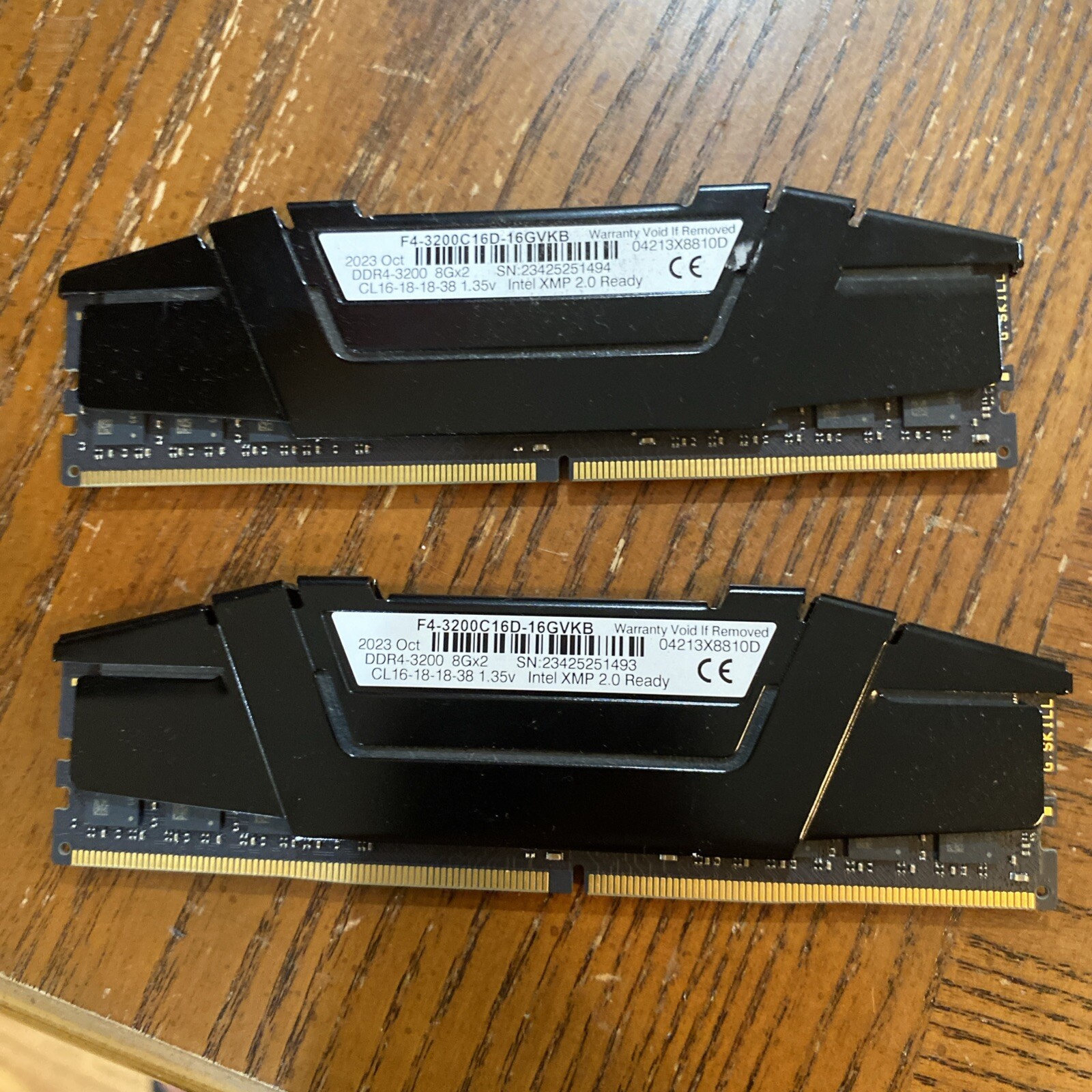 G.Skill PC RAM kit Ripjaws V F4-3200C16D-16GVKB 16 GB 2 x 8 GB DDR4 RAM ...