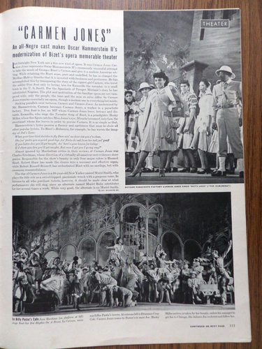 1943 Theater Ad Carmen Jones with All-Negro Cast | eBay
