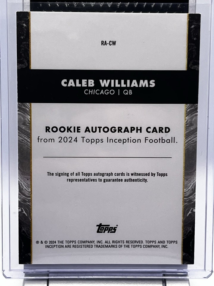 2024 Topps Inception Caleb Williams RC AUTO #RA-CW - Bears 🔥 | eBay