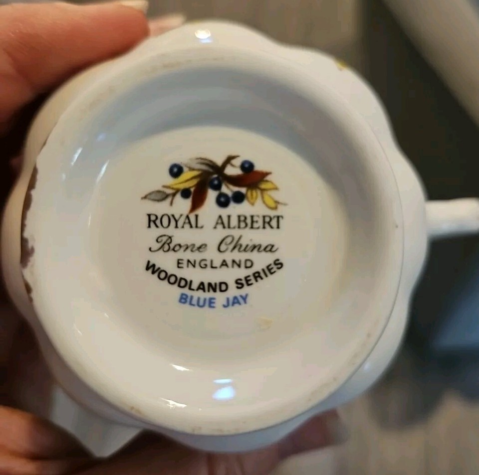 Royal Albert England Blue Jay Tea Cup & Saucer Woodland Series EUC | eBay