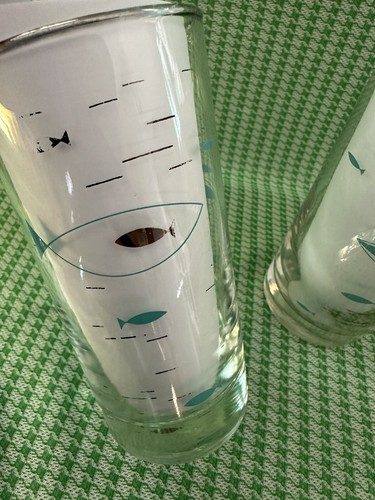 Pair Vintage MCM Libbey Atomic Fish Glasses 5.5” Read | eBay