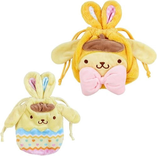 Sanrio Pompompurin purin Easter Bunny die cut drawstring bags 2 kinds ...