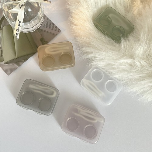 Simple Portable Transparent Contact Lenses Box Simple Contact Lens Case ...