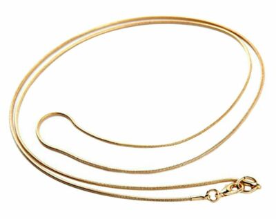 18K Gold Filled Classic Italian Snake Chain Necklace Many Length/Width ...