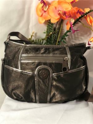 KIPLING Metallic Gunmetal Silver Nylon Small Crossbody Bag #HB6168 | eBay