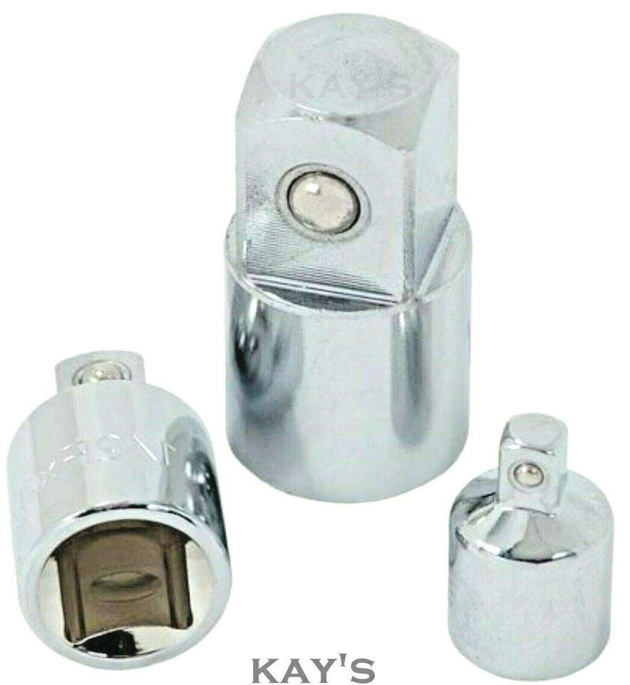 1/4" 3/8" 1/2" 3/4" SOCKET ADAPTER REDUCER SET SQUARE DRIVE ADAPTORS 3 ...