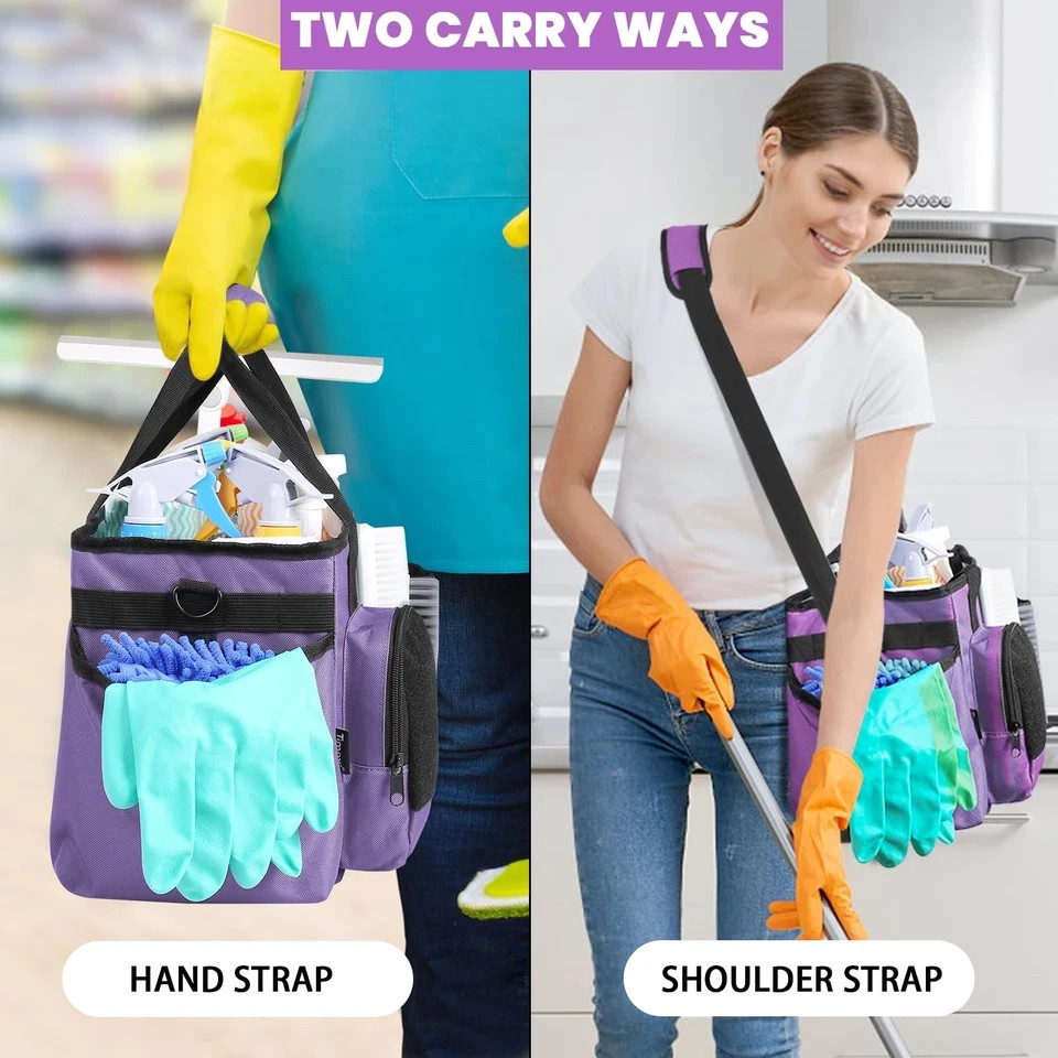 Wearable Cleaning Caddy Bag Cleaning Organizer With Handles Cleaning ...