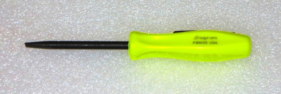 NEW Snap-On POCKET PRY BAR SET ~ STRAIGHT & BENT BLADE PBMB5 *HI-VIZ ...