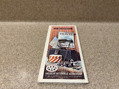 1962 AAA American Automobile Association Map of Northeastern United ...