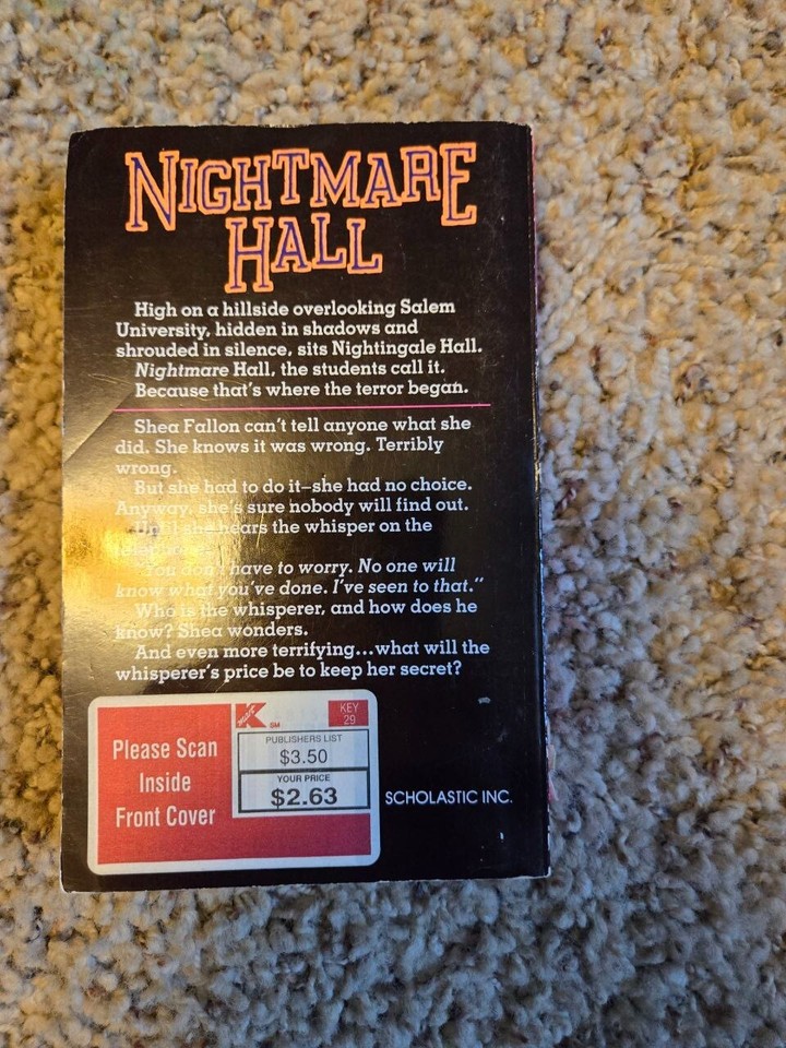 Nightmare Hall 12: The Whisperer By Diane Hoh PB 1994 Horror *BUY 2 GET ...
