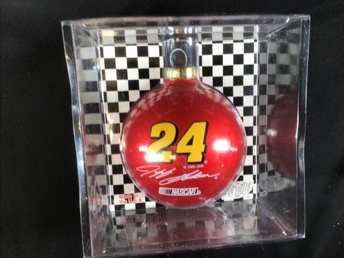 NASCAR COLLECTABLES Jeff Gordon” #24 Red Glass Ball Christmas Tree ...