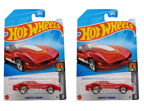 2024 Hot Wheels Corvette Stingray #109 Cherry Red - Set of 2 | eBay