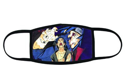 Sasuke Uchiha Naruto Anime Reusable Face Mask Custom Triple Layered | eBay