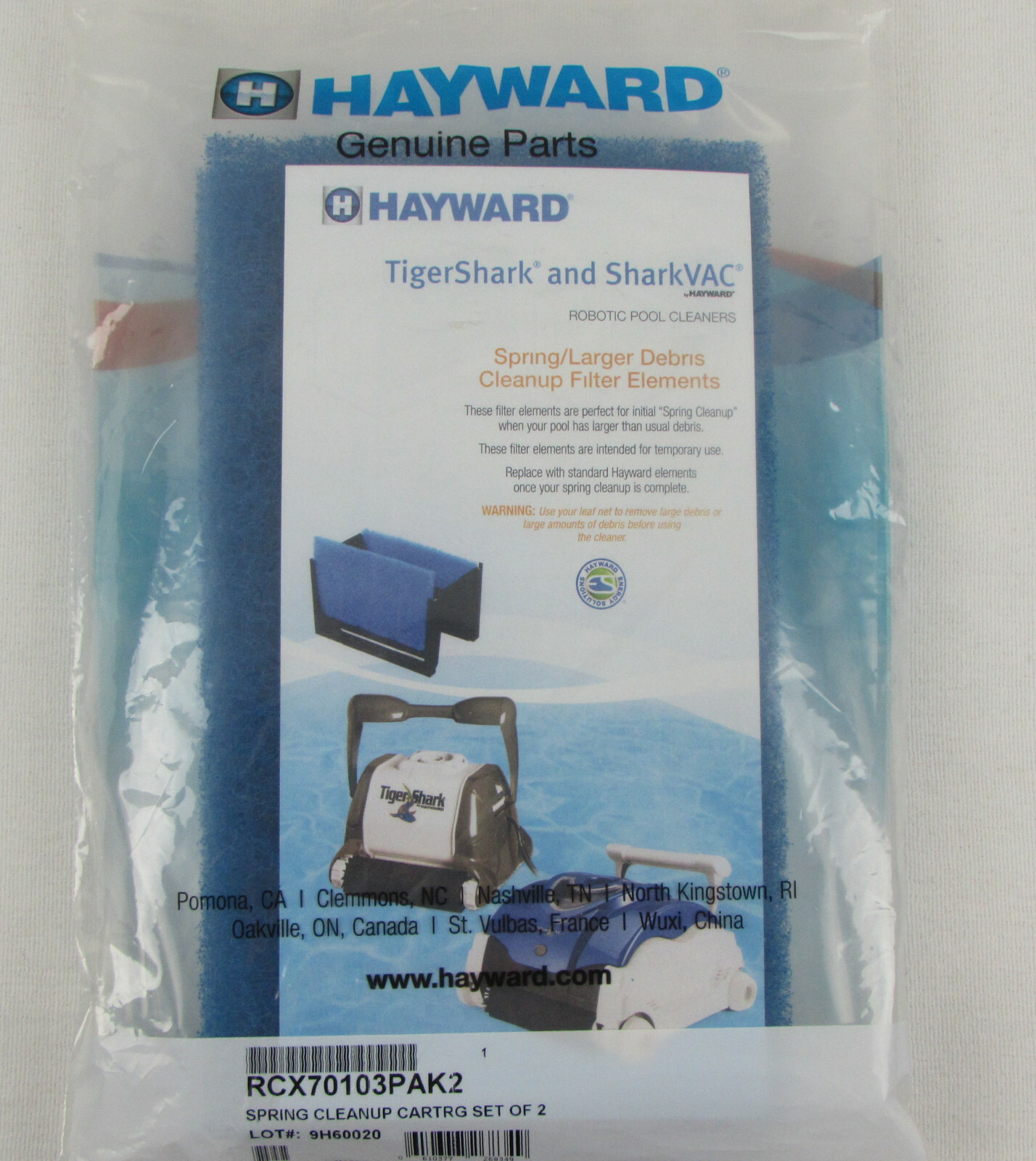 Hayward Tigershark QC Pool Cleaner Spring Clean Up Filters RCX70103PAK2 ...