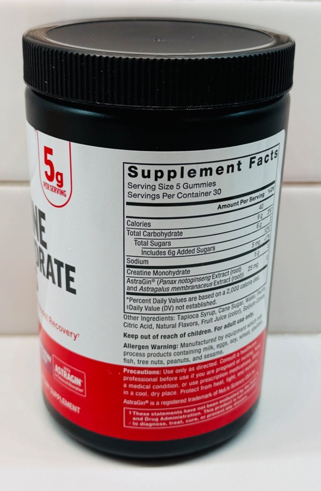 New Force Factor Creatine Gummies Creatine Monohydrate for Muscle Gain ...