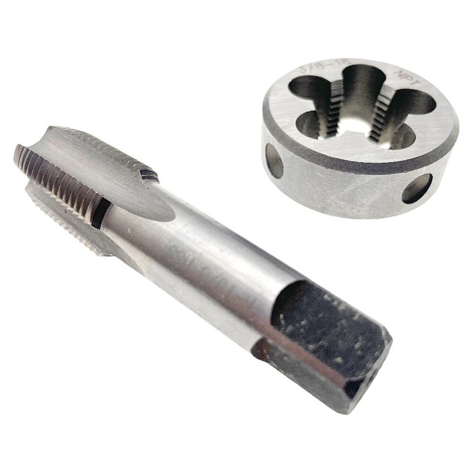 3/8-18 NPT Tap and Die Set RH Right Hand HSS 3/8x18 Tap Die 3/8 x 18 ...