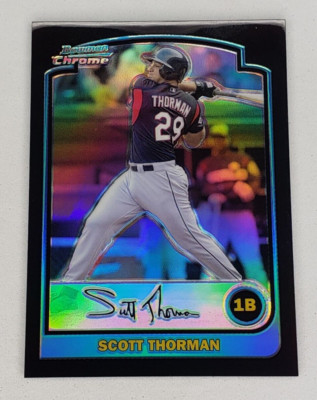 2003 Bowman Chrome Draft Refractor Scott Thorman #BDP160 Atlanta Braves ...