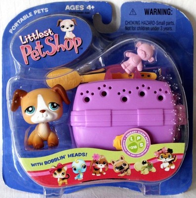 LITTLEST PET SHOP Portable Pets VINTAGE 2006 Squeaky Clean Boxer Dog ...