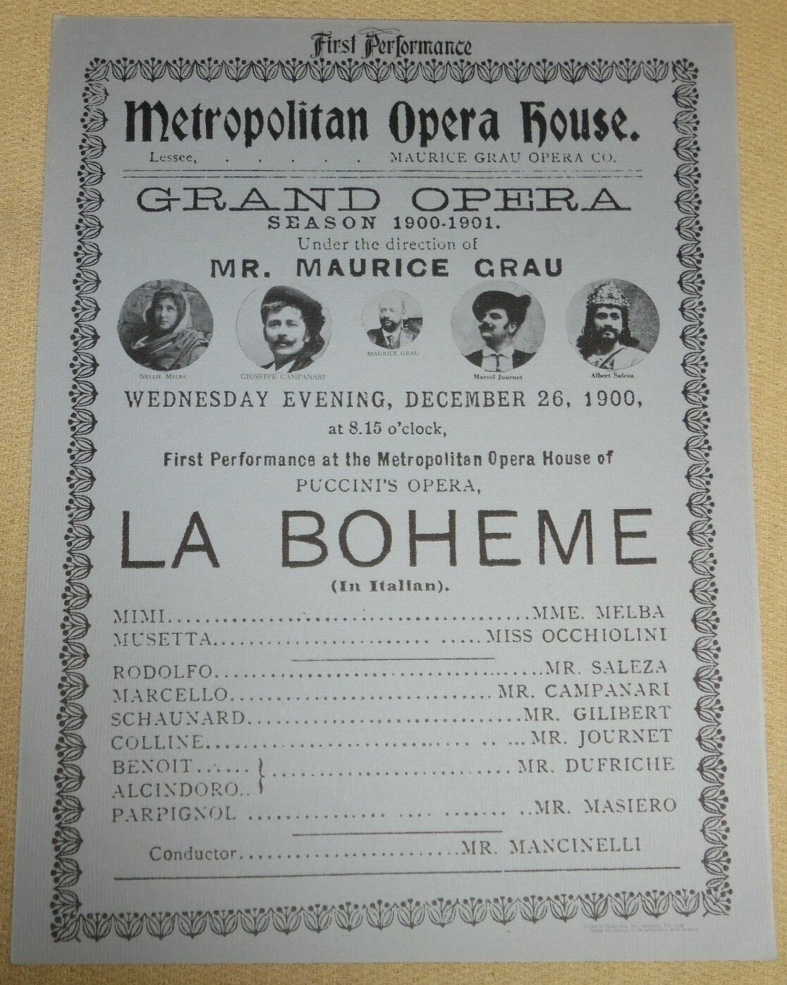 Vintage 1969 Fiesta Arts Reprint 1880s-1910s Poster Of Metropolitan ...