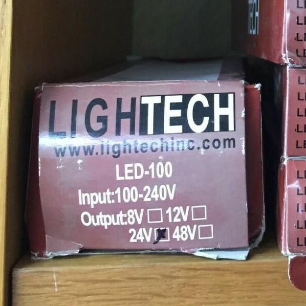 Lightech LED-100 light Transformer 120-277 input 24VDC output ...