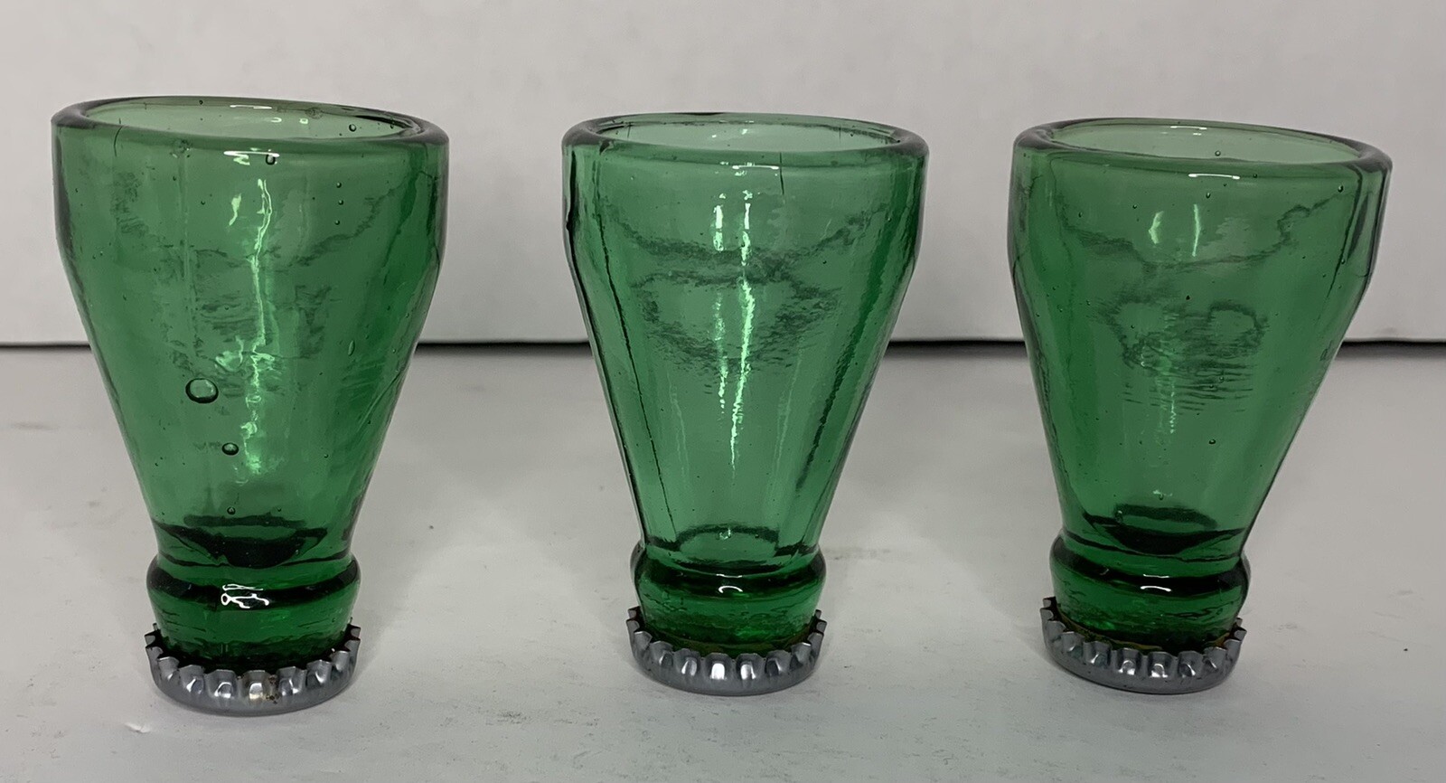 Bottle Top Shots Shot Glasses Set of 3 By Barbuzzo Recycled Beer Bottle ...