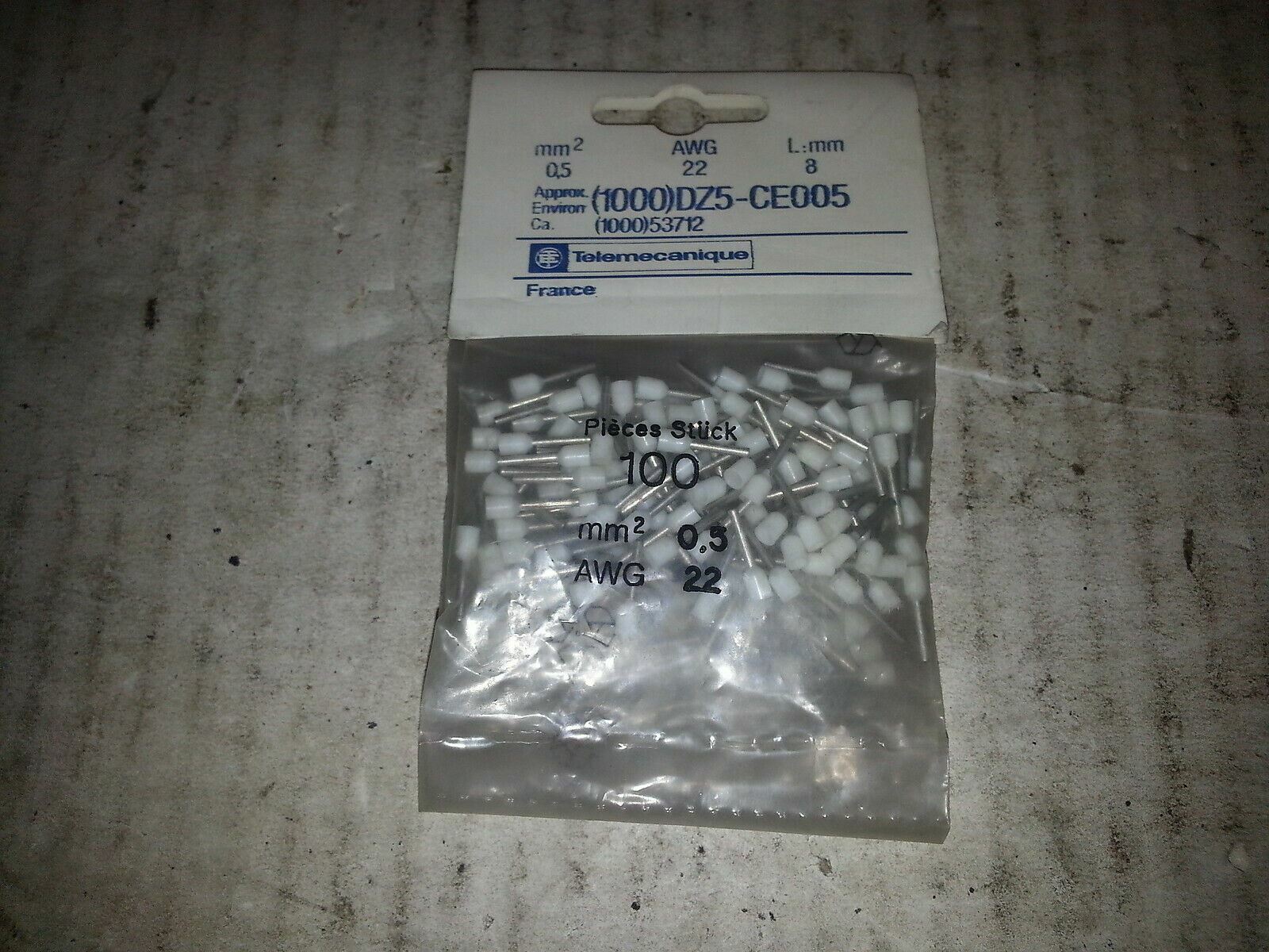 TELEMECANIQUE DZ5-CE005 MM0.5 AWG 22 100/PK FERRULE | eBay