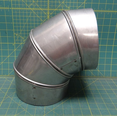 7" 90 Degree Stainless Steel Round Adjustable HVAC Duct Adjustable ...