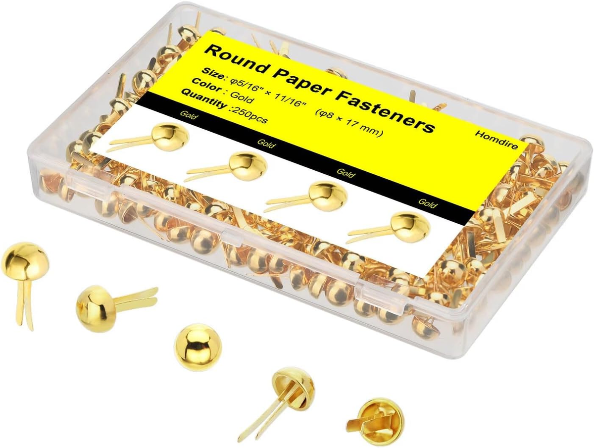 Brass Fasteners 600 Pcs Brass Brads For Paper Crafts - Mini Paper ...