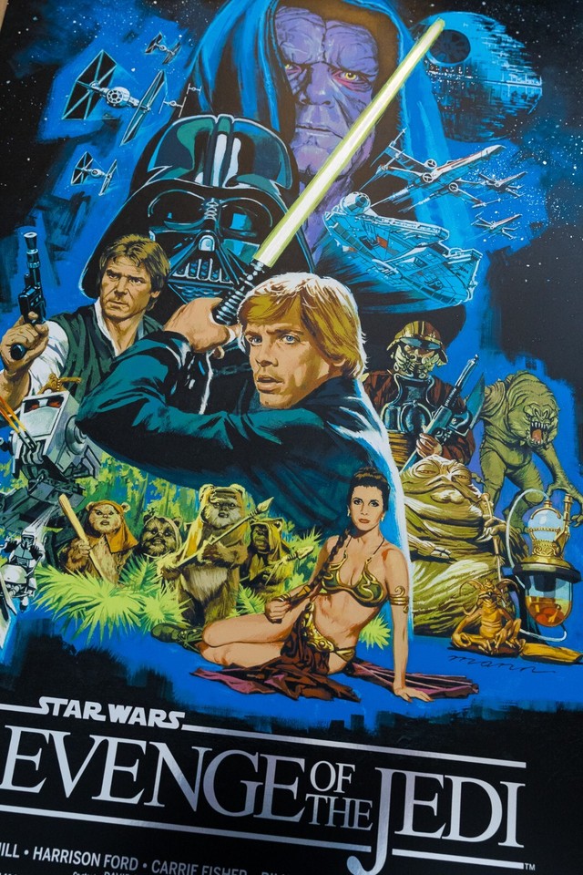 Paul Mann Star Wars TRILOGY 4 Print Set - New Hope, Empire, Return of ...