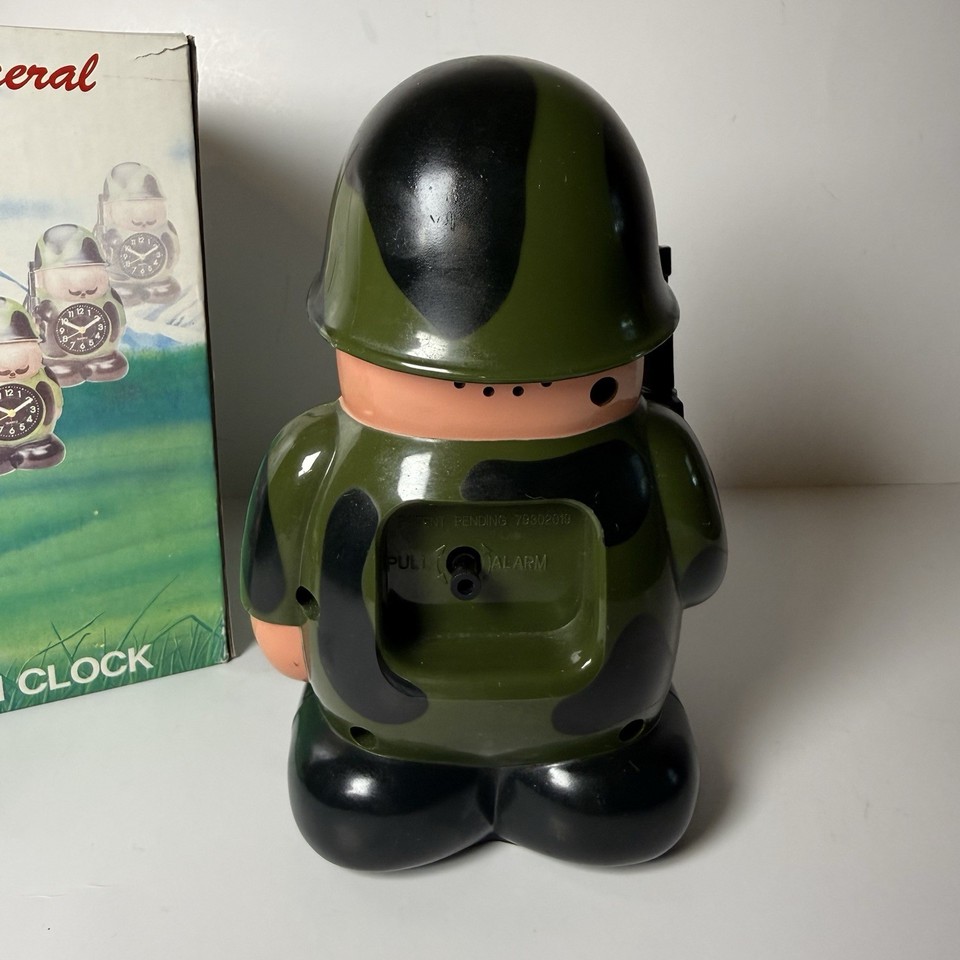 Vintage 1980s Hanslin Mr. General Drill Sargent Army Soldier Alarm ...