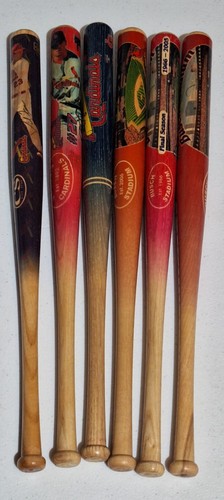 St. Louis Cardinals Lot of 6 Mini Baseball Bats Rolen / Freese / Busch ...