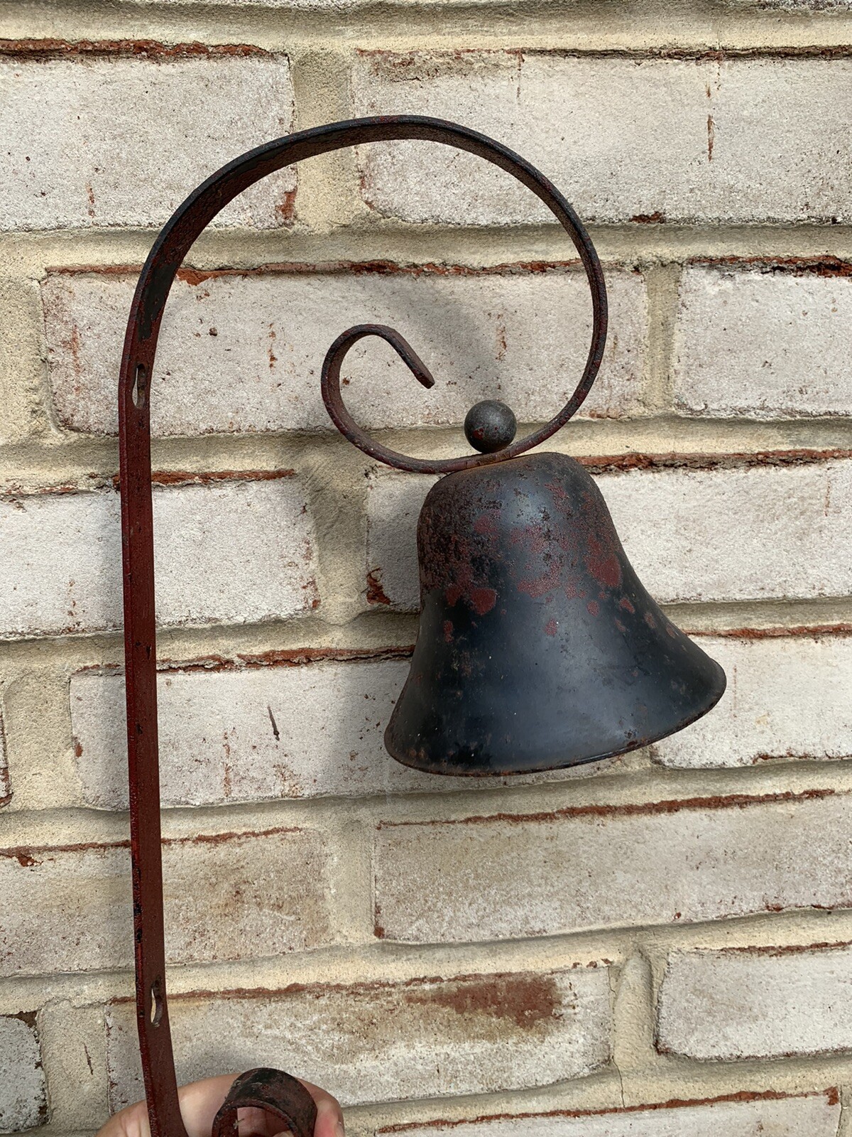 Antique General Store Door Bell Red Black Rusty | eBay