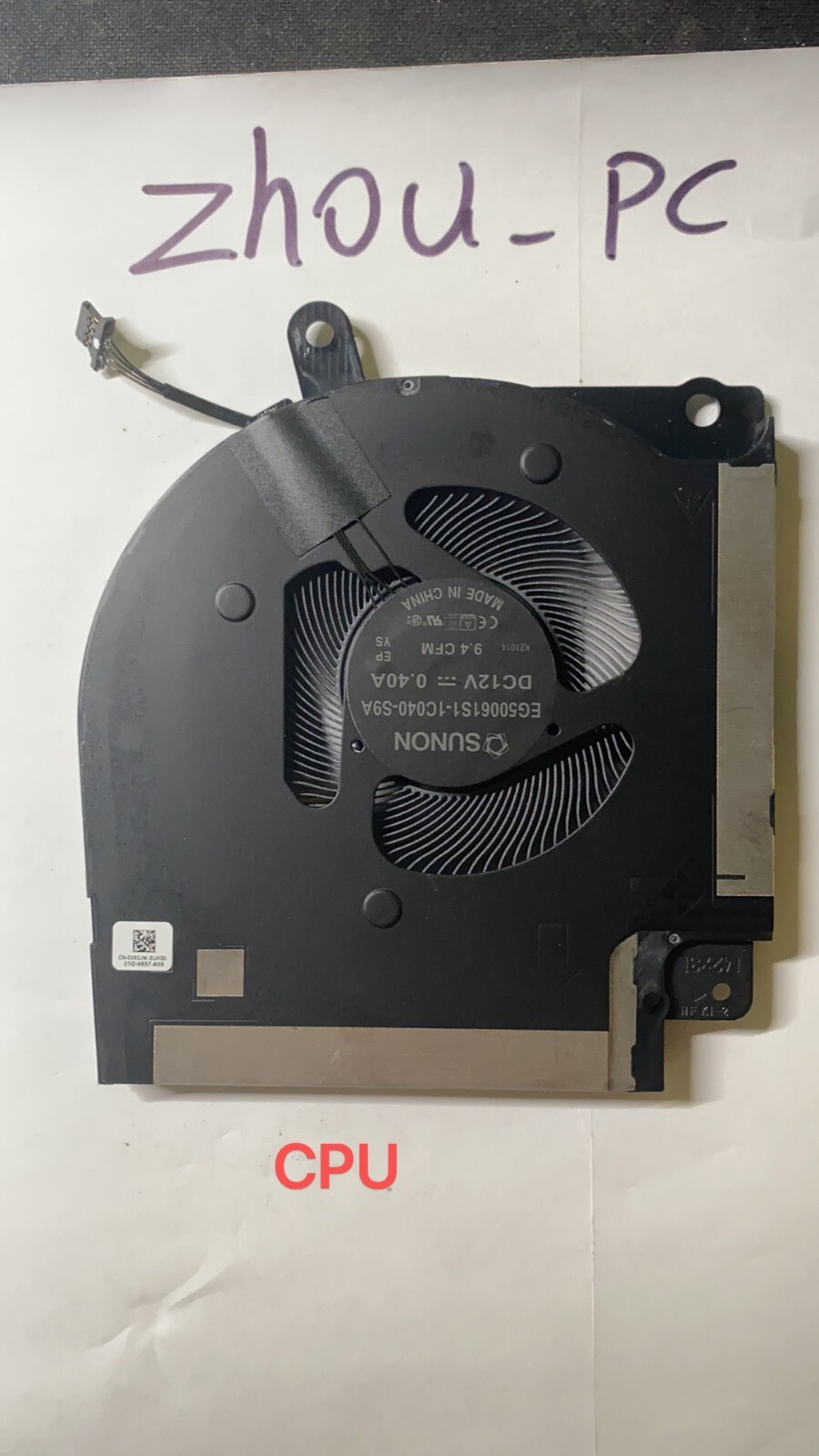 CPU GPU Cooling replacement cooler Fan for Dell Alienware Laptop X17 R1 ...