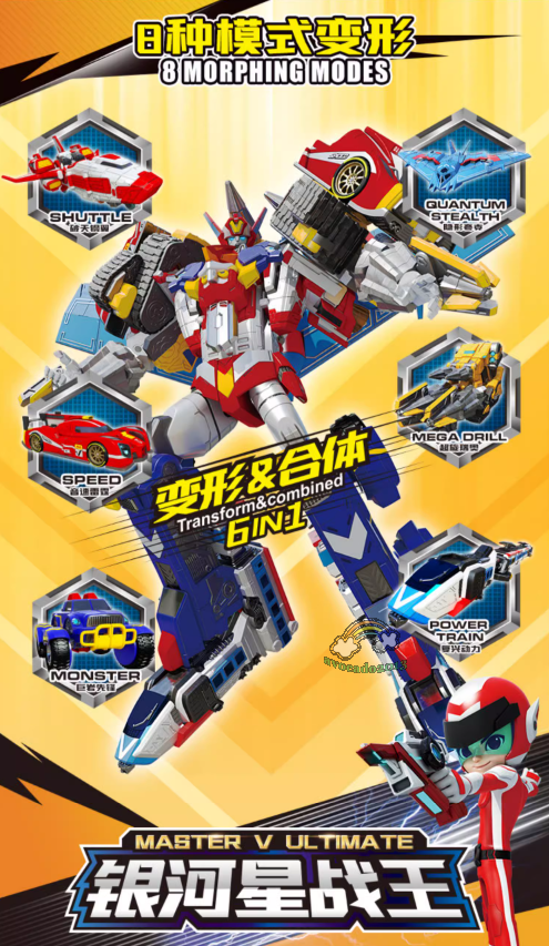 Tobot V Master-V Ultimate Transforming Combined Vehicles Robot Figure ...