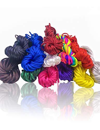 2mm Satin Nylon Trim Cord Rattail Silk Cord12 Bundles 120 Yards ...