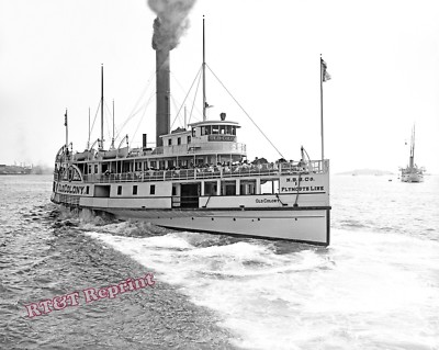Photograph of the Plymouth Line Steamship Side Wheeler Old Colony Year ...