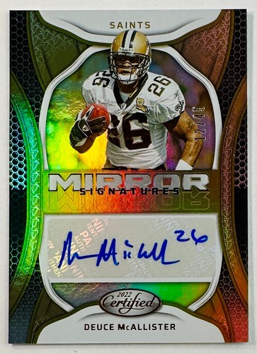 2022 Certified Mirror Signatures #37 Deuce McAllister Gold Auto #/45 ...